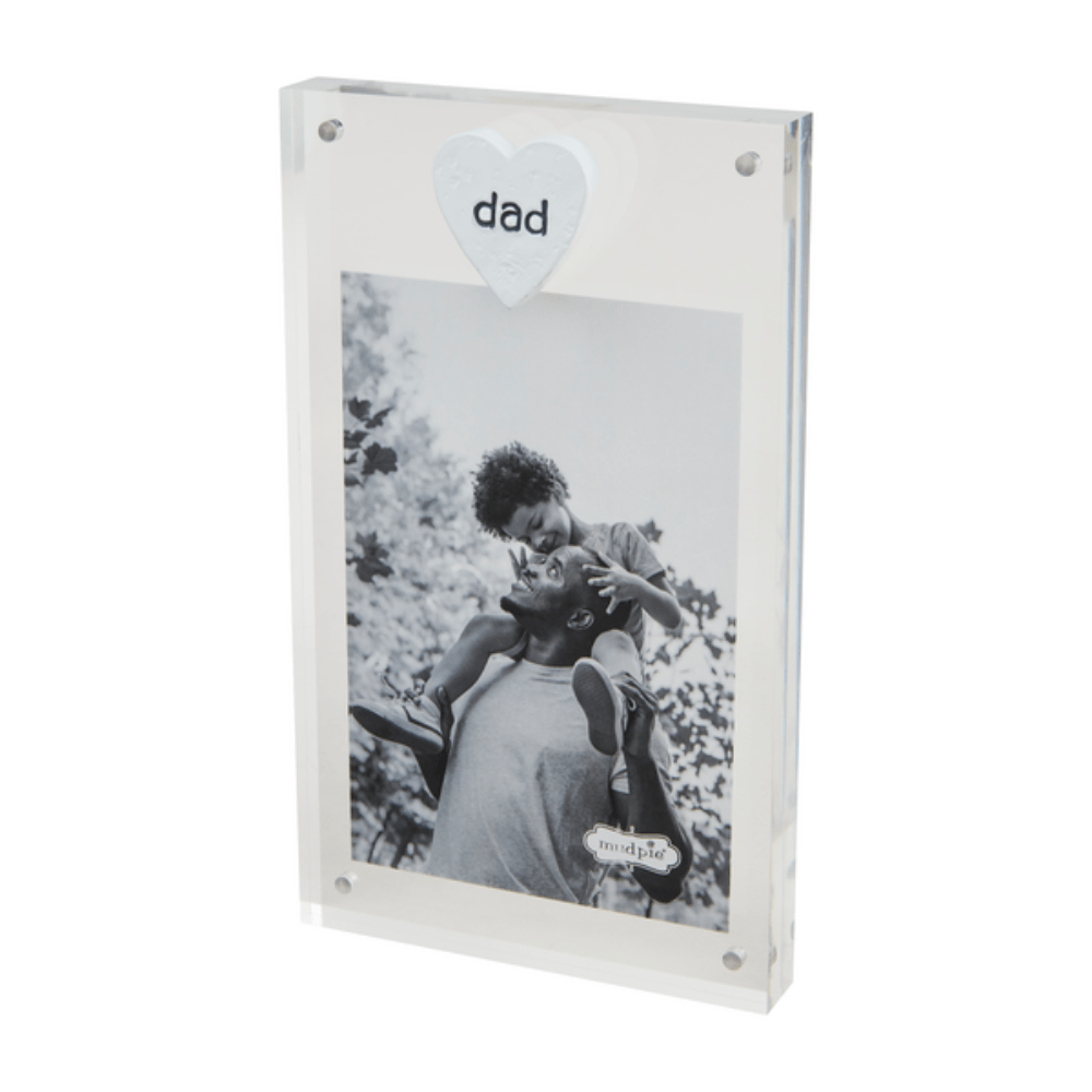 Acrylic Dad Plaque Frame 4x6 by MudPie | Modern Magnetic Photo Display ...