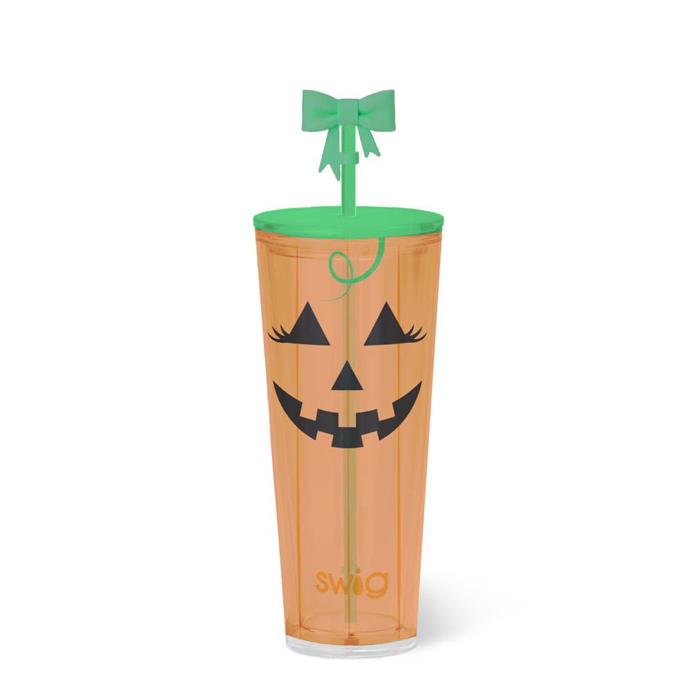 Swig Life Boo Crew Pumpkin Plastic Tumbler 24oz - Perfect for Cold Dri ...