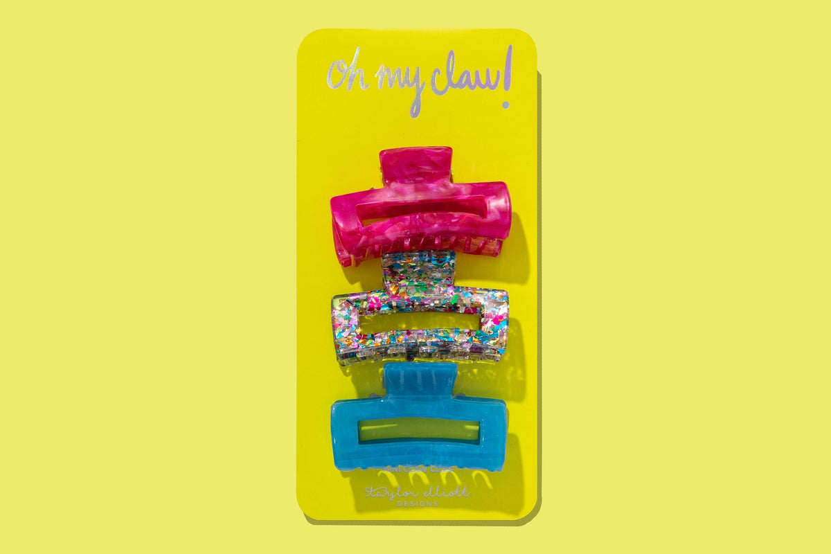 Claw Clips Trio-Colorful Confetti by Taylor Elliott Designs – D & D ...