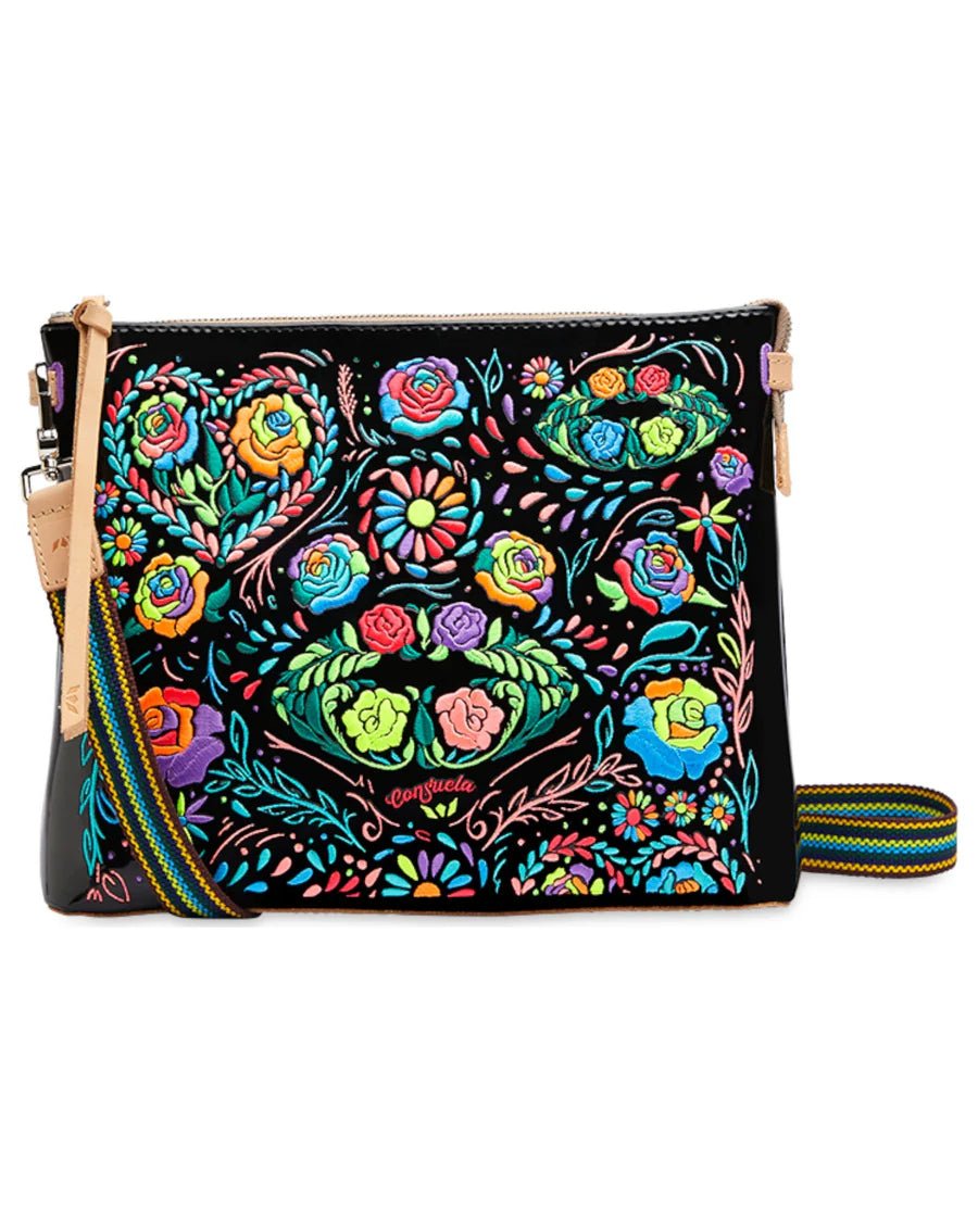 Consuela Downtown Crossbody Rita - Embroidered, Black, Patent Bag – D & D Collectibles in ...