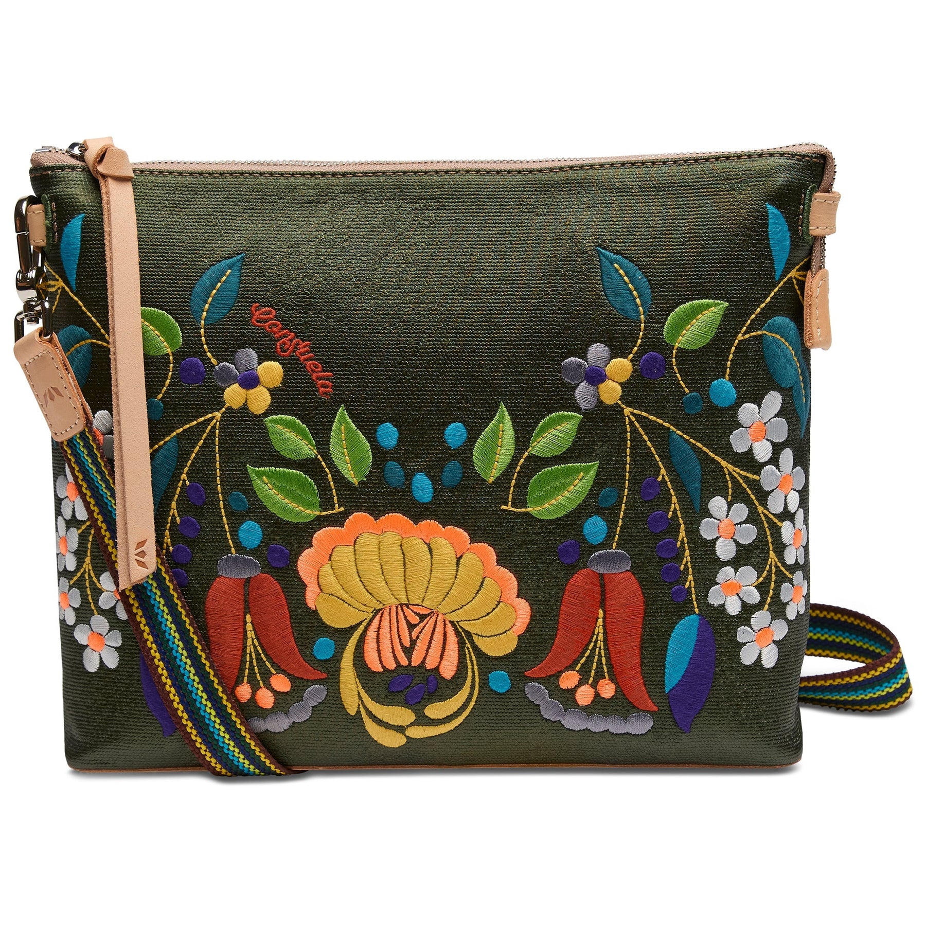 Consuela Downtown Crossbody Vic | Embroidered & Adjustable Crossbody B ...