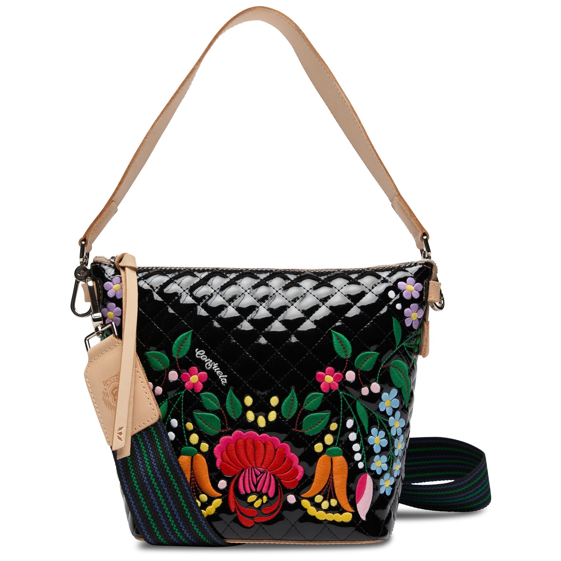 Consuela La Reina Wedge - Iconic Floral Embroidered Bag – D & D ...