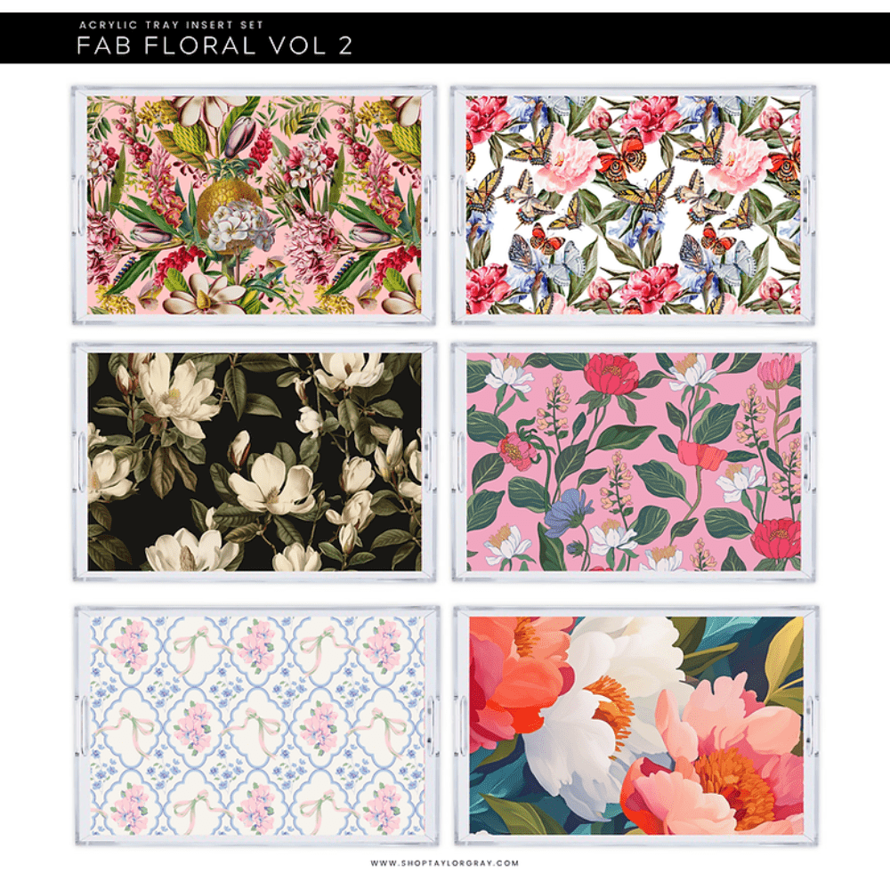 Fab Floral - Acrylic Tray Insert Set by Taylor Gray – D & D ...