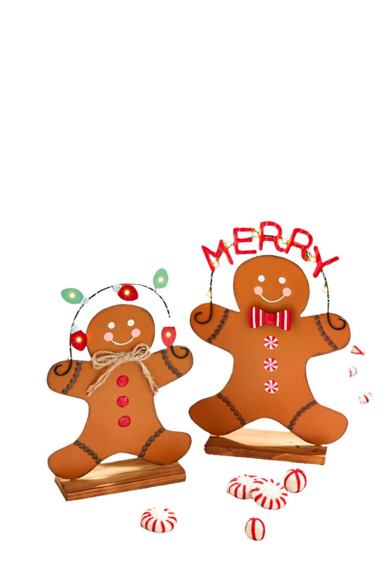 Large Gingerbread Man Sitter by Mud Pie Christmas – D & D Collectibles ...