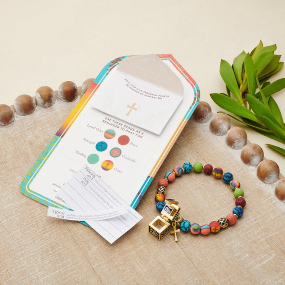 Jilzarah Prayer Bracelet | Handcrafted Polymer Clay Beads with Prayer ...