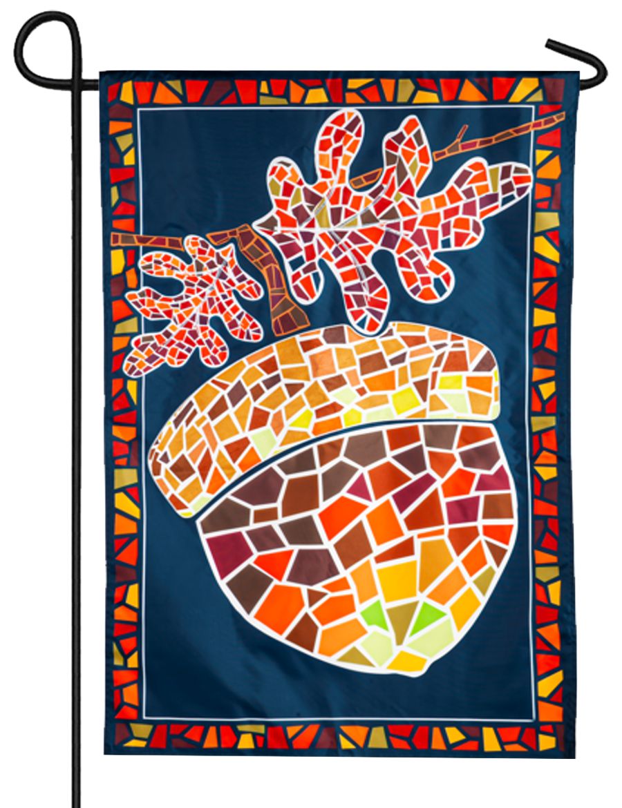 Mosaic Acorn Appliqued Garden Flag by Evergreen Enterprises – D & D ...