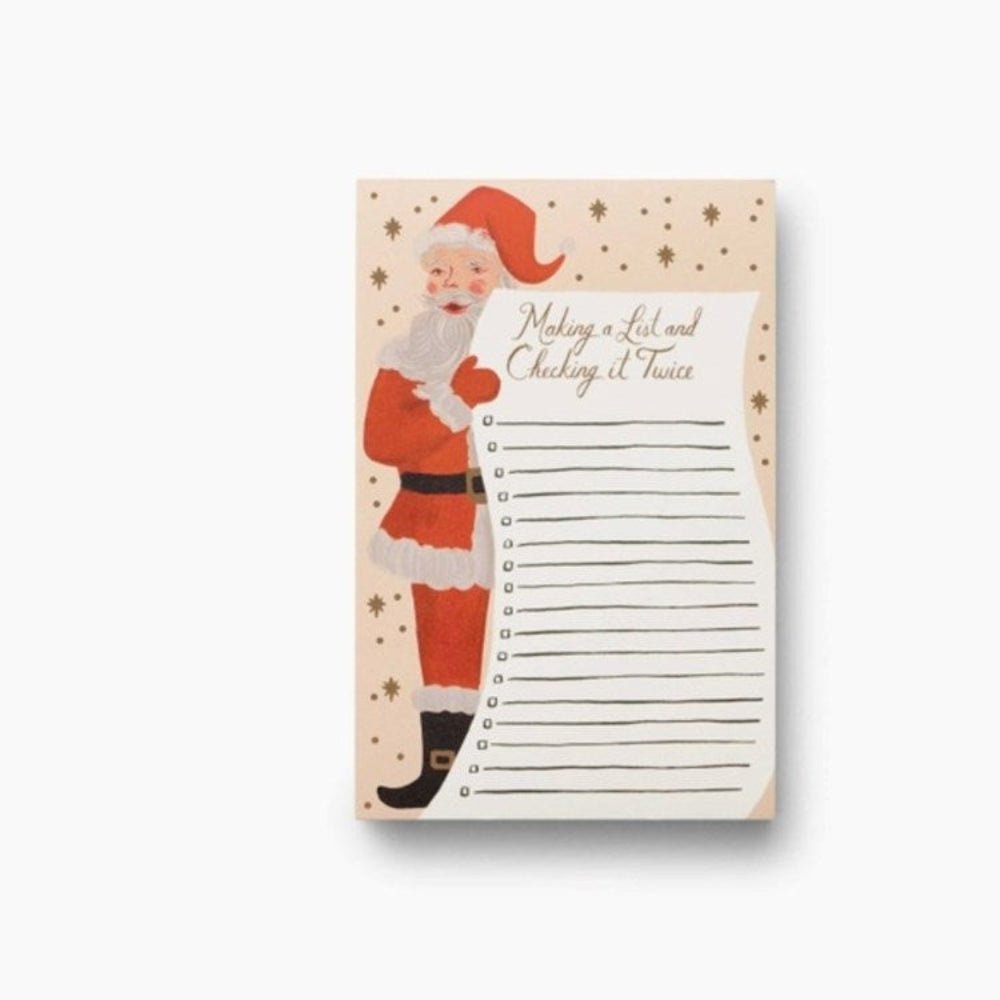 Santa List Notepad by Rifle Paper - Holiday To-Do List – D & D ...