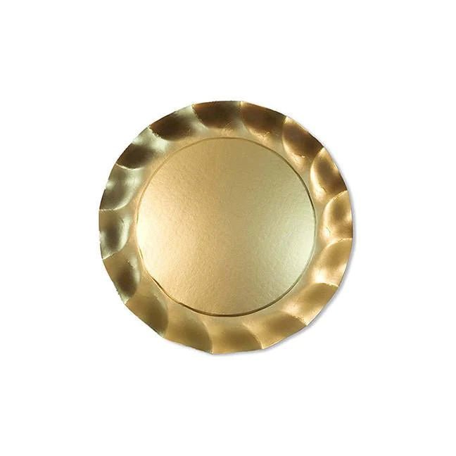 Sophistiplate Satin Gold Wavy Dinner Plate for Elegant Events – D & D ...