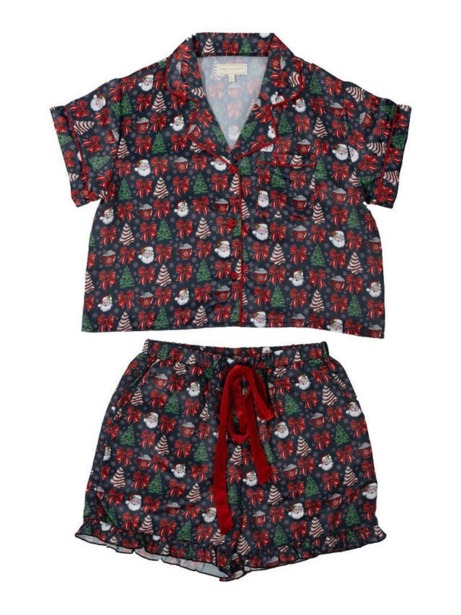 Simply Southern Bow Pajama Short Set - Elegant & Comfortable Sleepwear ...