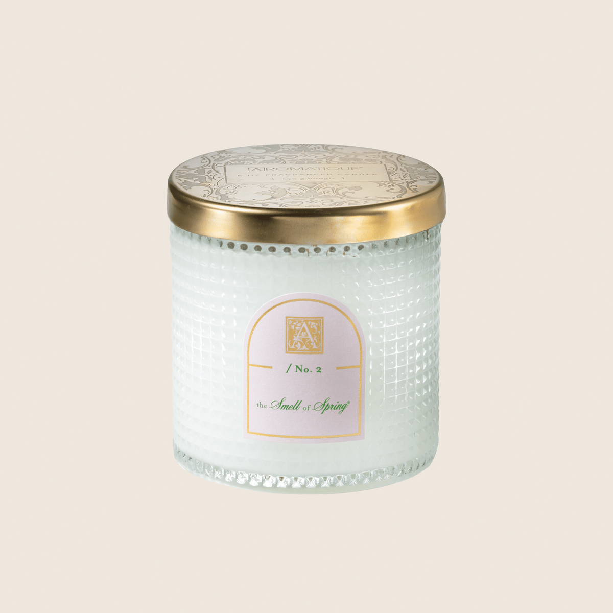 Aromatique Smell of Spring Textured Glass Candle 6oz – Hand-Poured in ...